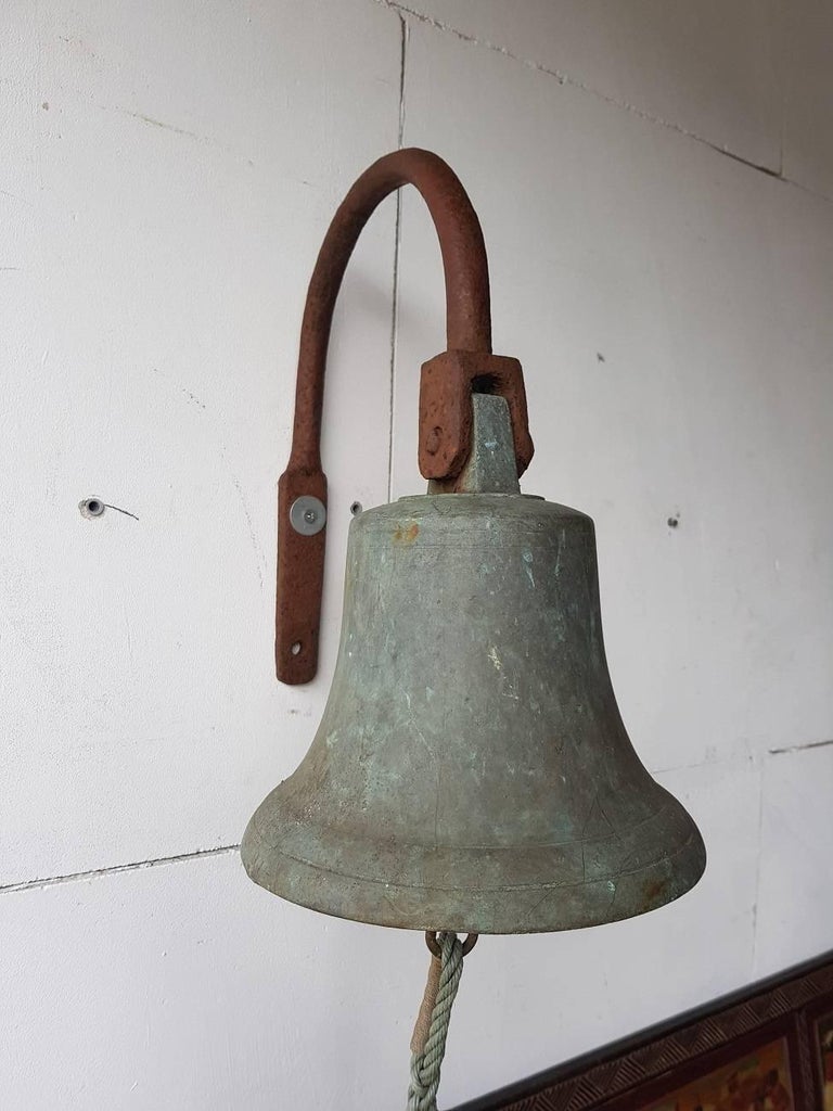 Early 1900s Dutch Bronze Wall Bell at 1stDibs