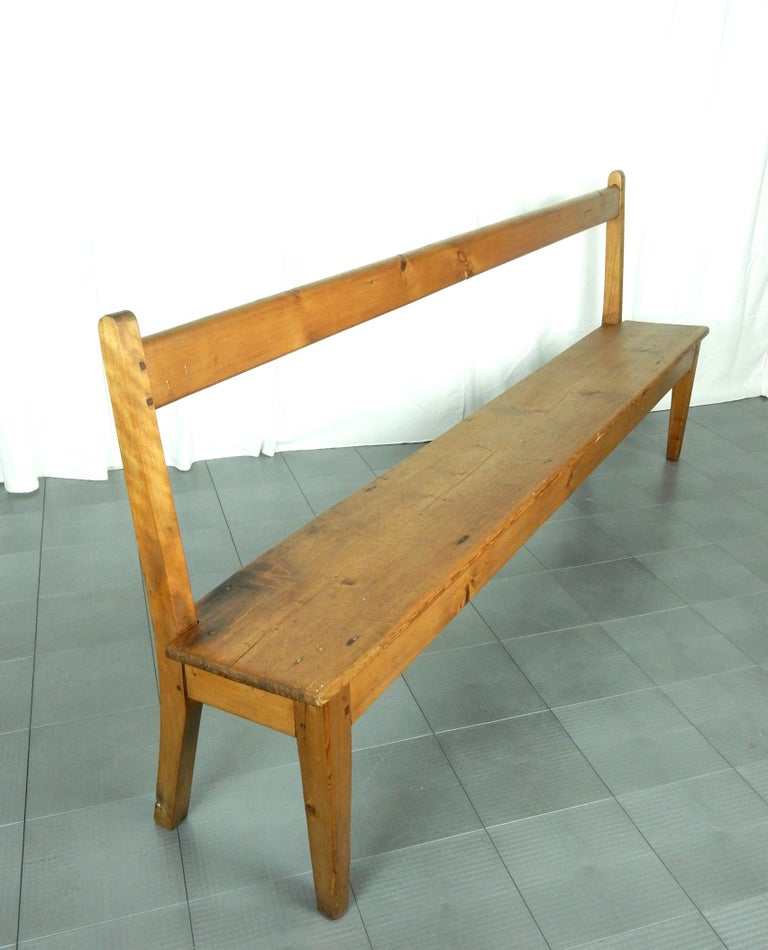 Early 1900s Folk Art Primitive Long Bench at 1stDibs