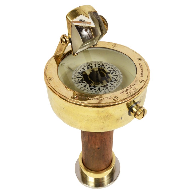 Early 1900s Magnetic Compass Signed Henry Browne and Son Antique ...