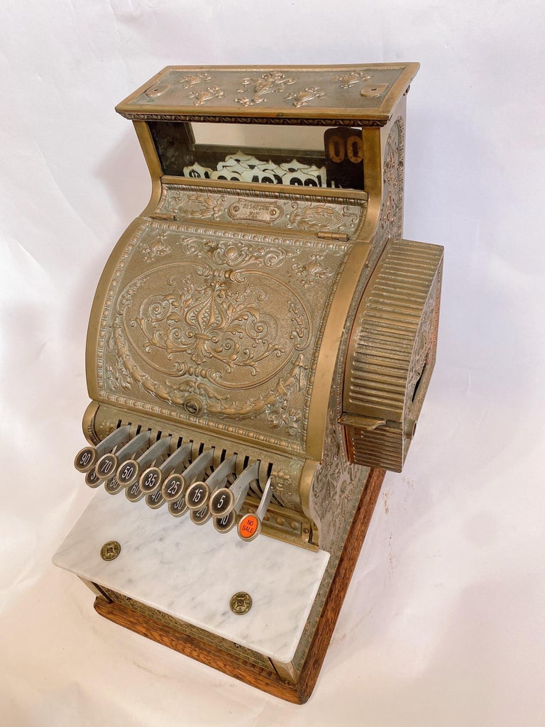 Early 1900s National Brass Cash Register For Sale at 1stDibs