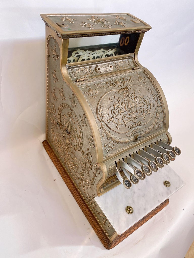 Early 1900s National Brass Cash Register For Sale at 1stDibs