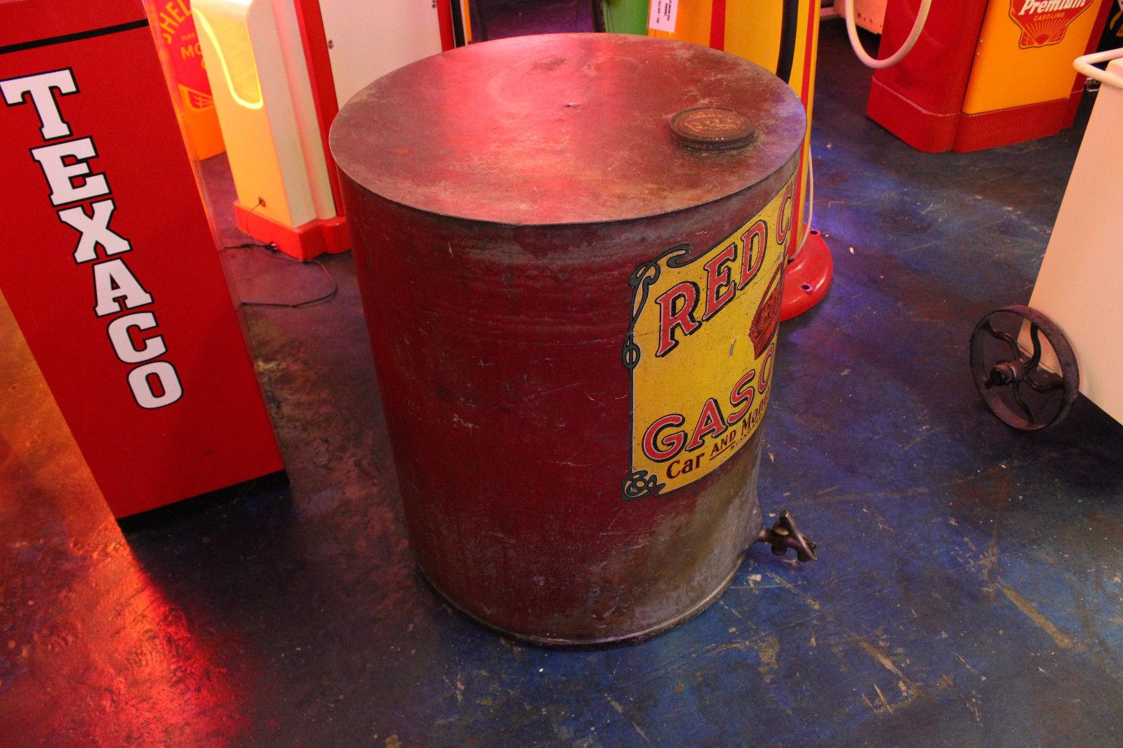 Early 1900s Red Crown Standard Oil Original Gasoline Barrel For Sale at ...