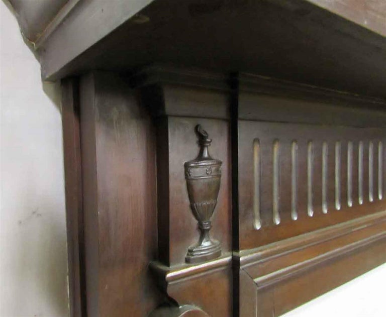 Early 1900s Solid Mahogany Federal Style Mantel For Sale at 1stdibs