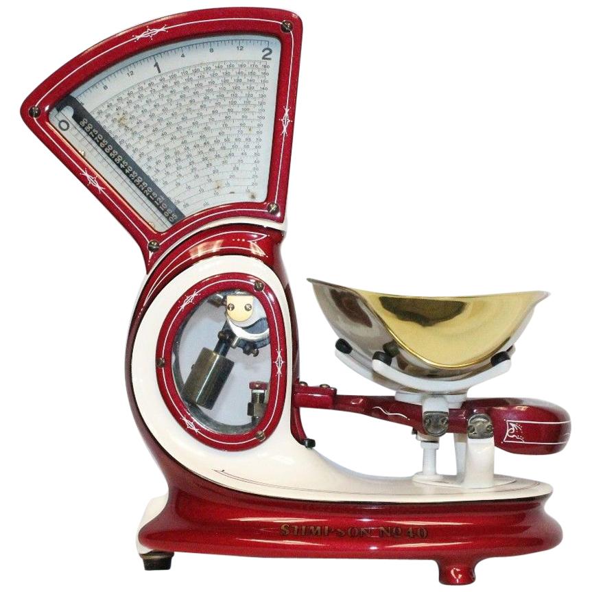 Early 1900s Stimpson No.40 Vintage Leaner Candy Scale For Sale at 1stDibs