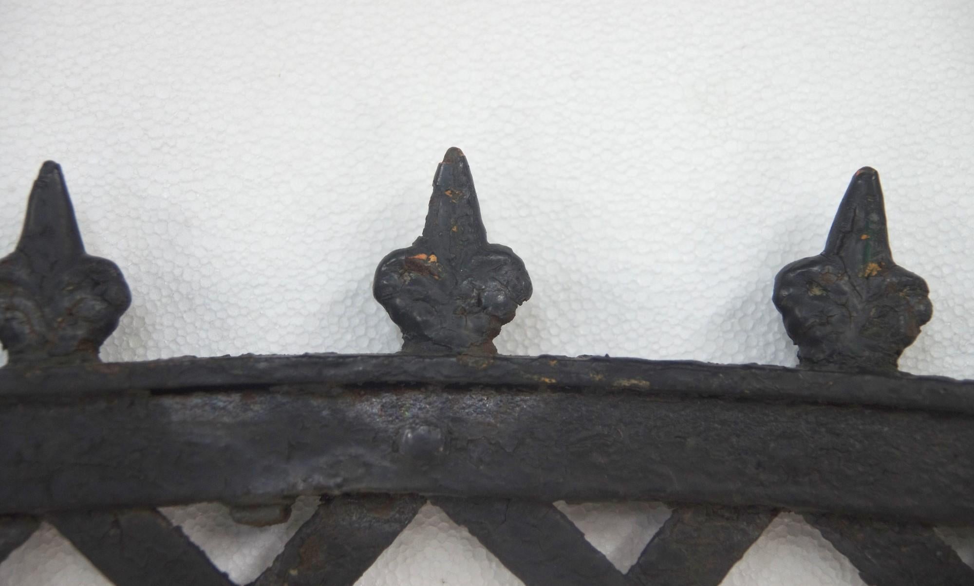 Early 1910s Woven Iron Brooklyn Brownstone Gate Semi Arched For Sale at ...