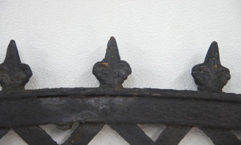 Early 1910s Woven Iron Brooklyn Brownstone Gate Semi Arched For Sale at ...