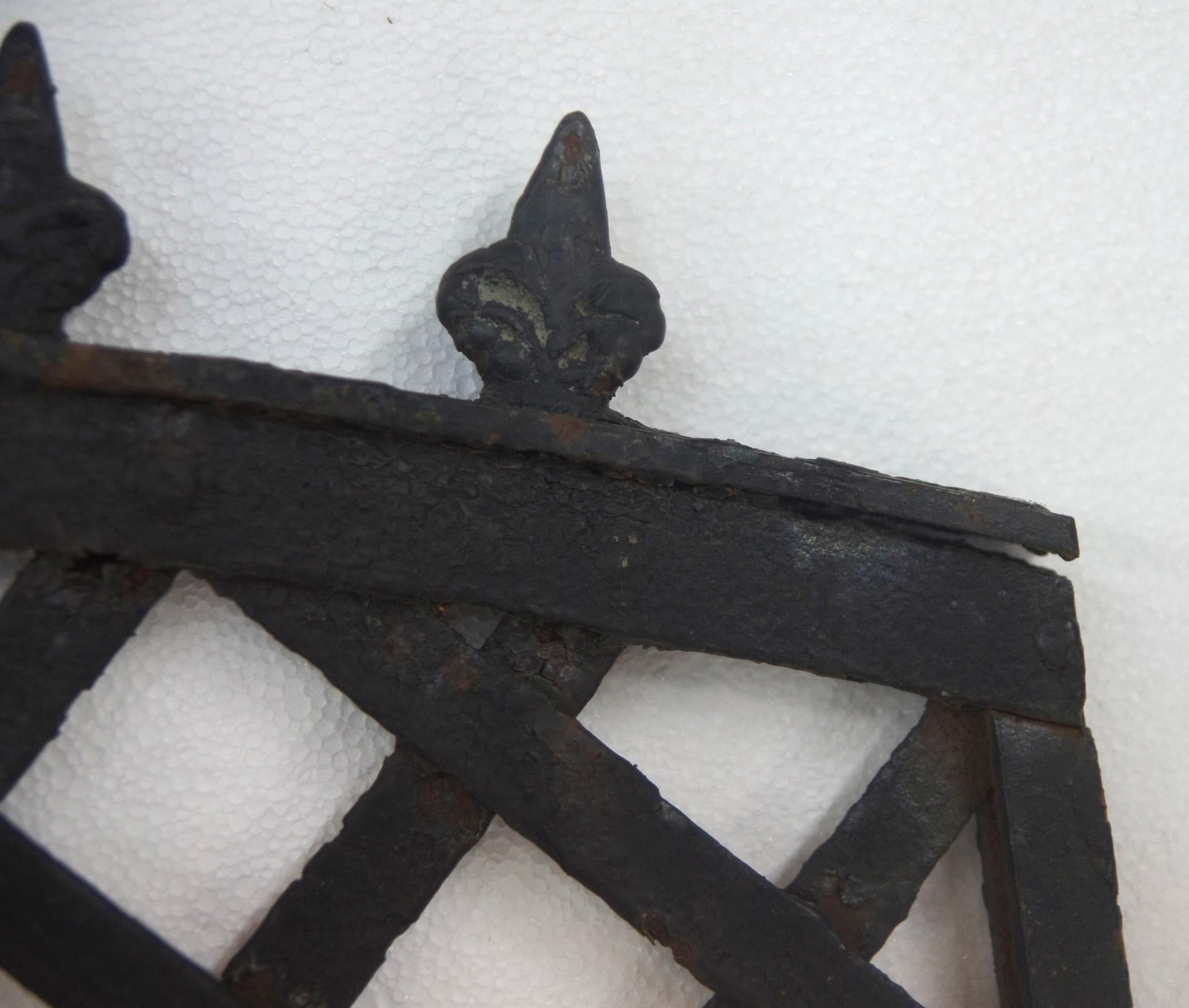 Early 1910s Woven Iron Brooklyn Brownstone Gate Semi Arched For Sale at ...