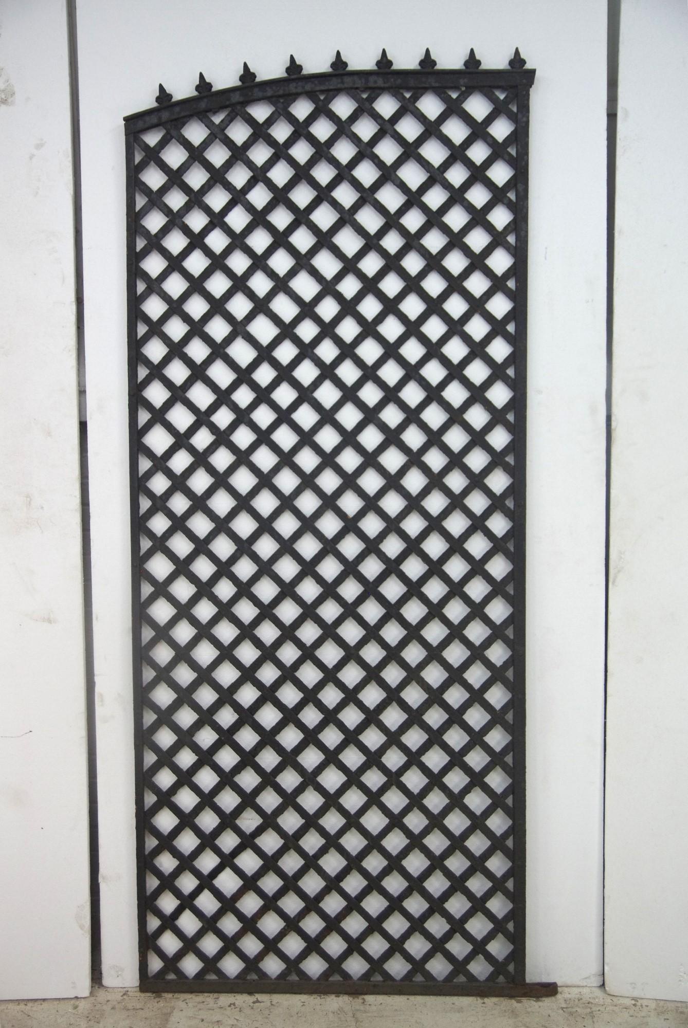 Early 1910s Woven Iron Brooklyn Brownstone Gate Semi Arched For Sale at ...