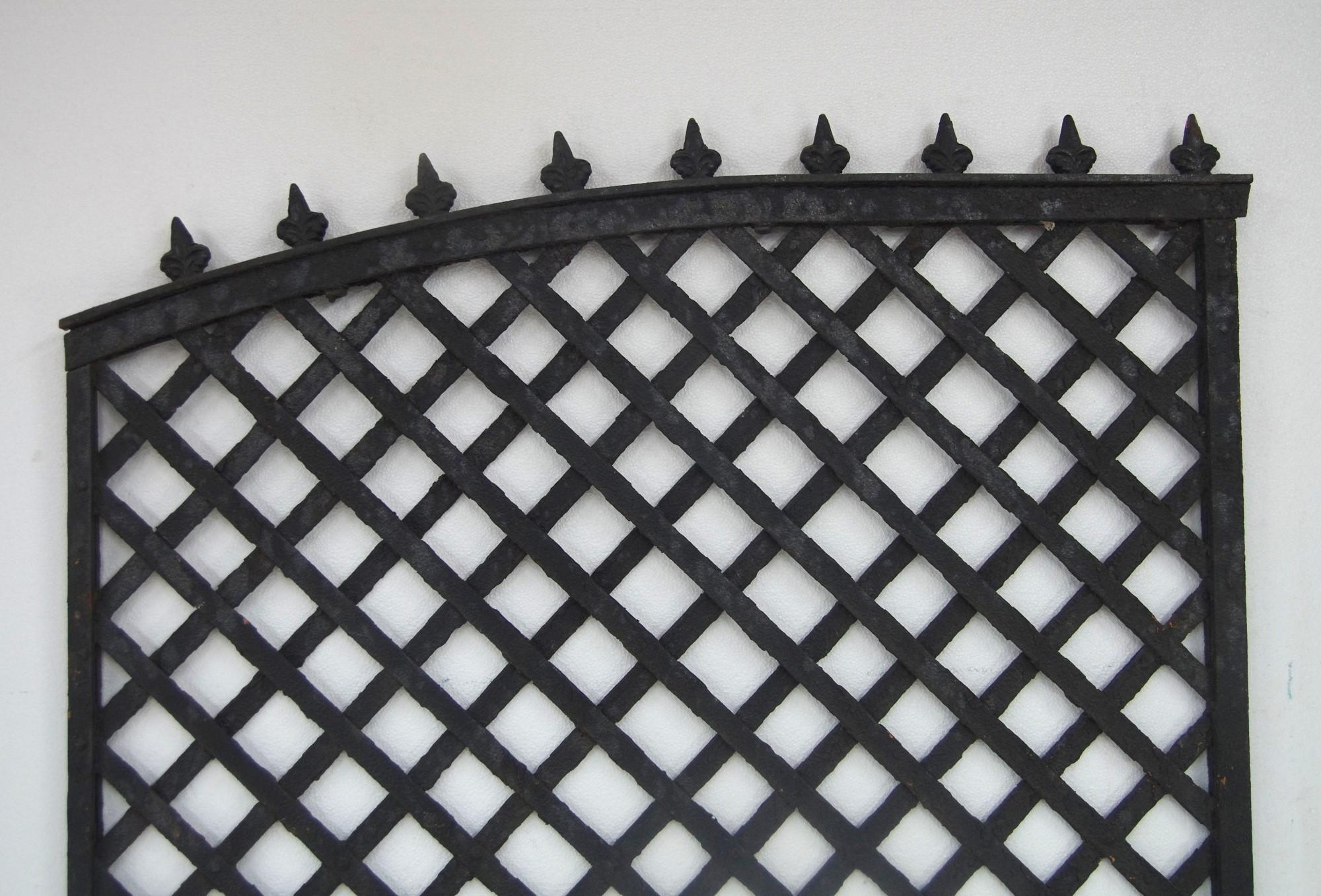 Early 1910s Woven Iron Brooklyn Brownstone Gate Semi Arched For Sale at ...