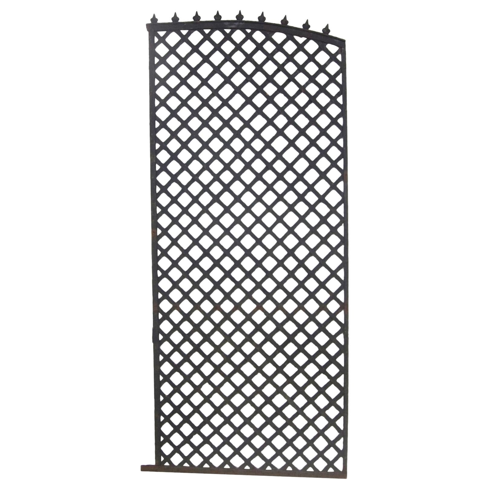 Early 1910s Woven Iron Brooklyn Brownstone Gate Semi Arched For Sale at ...