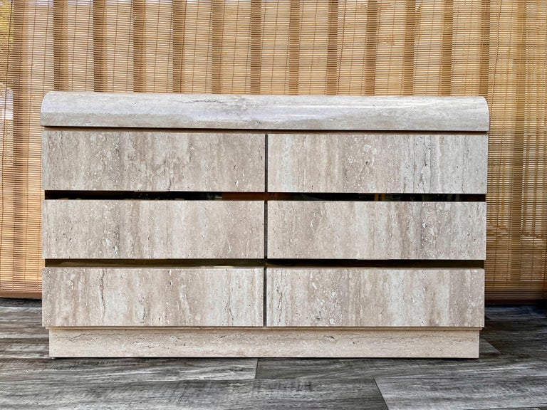 Early 1990s Postmodern Waterfall Marbleized Formica Chest of Drawers ...