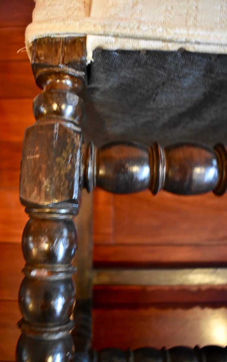 19th Century Dutch Colonial Ebonized Spindle Turned Wood Side Chairs, a ...