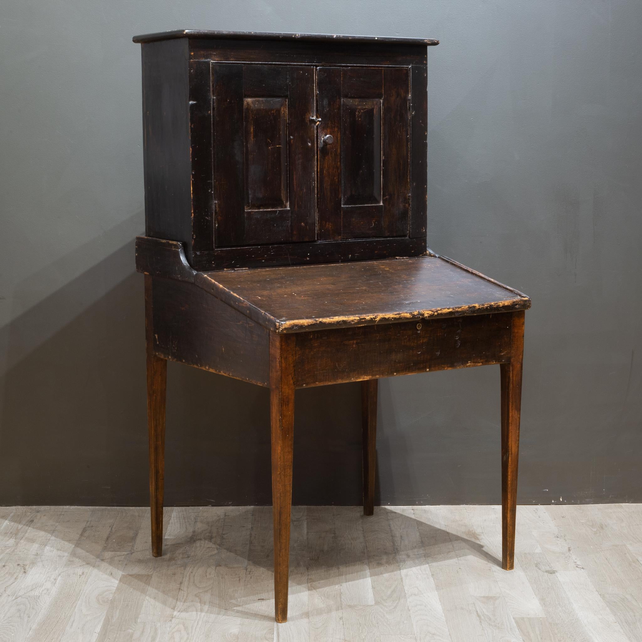Early 19th C. School Master Slant Desk, C.1840 For Sale at 1stDibs
