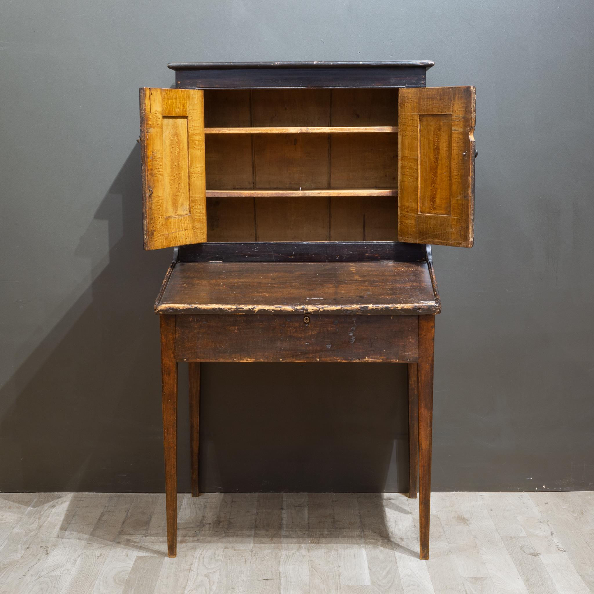 Early 19th C. School Master Slant Desk, C.1840 For Sale at 1stDibs
