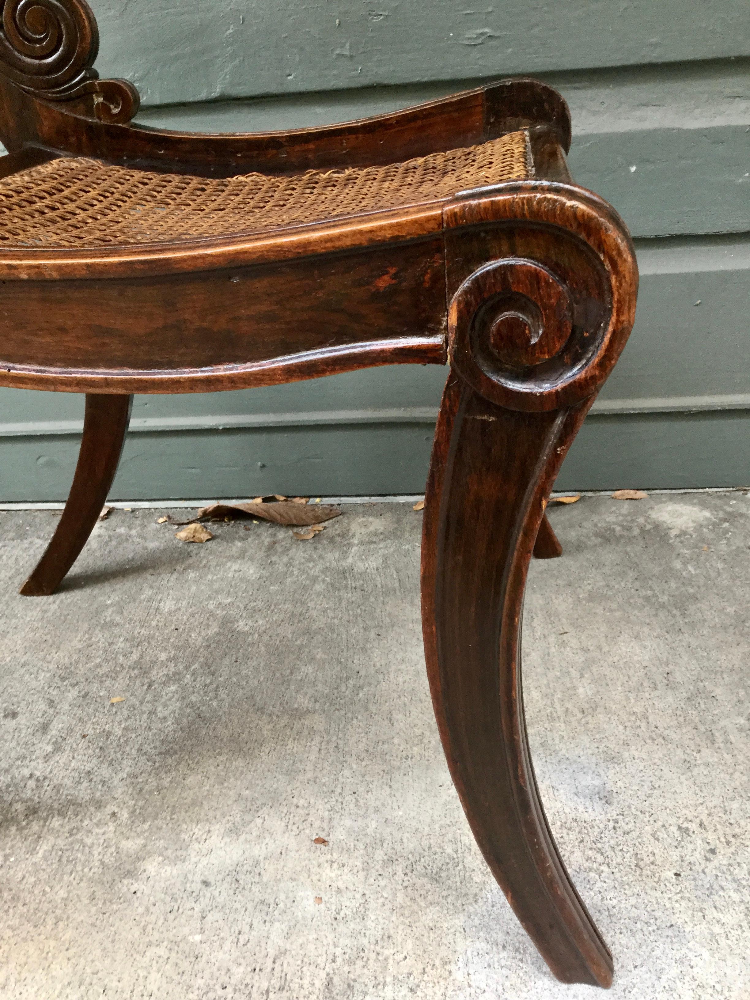 Early 19th Century Set of Four Regency Faux Grained Painted Cane Set ...