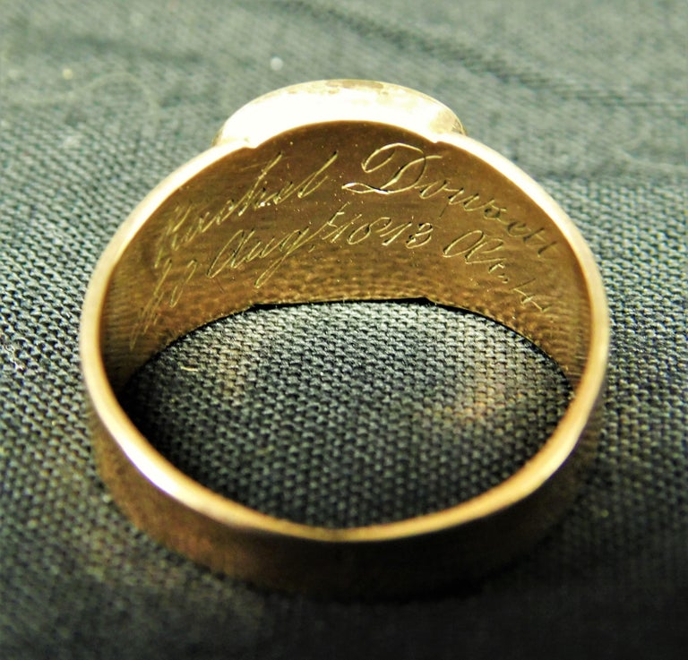 Early 19th Century 10k Gold Georgian Momento Mori Ring Inset Blonde ...
