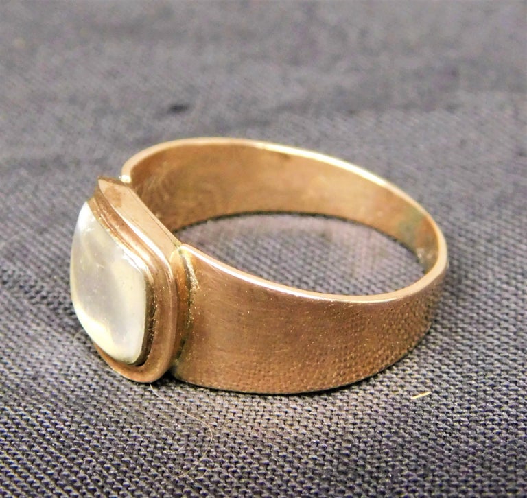 Early 19th Century 10k Gold Georgian Momento Mori Ring Inset Blonde ...