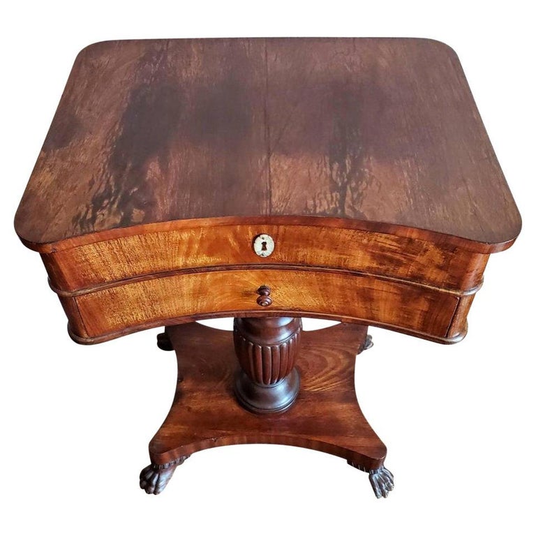 Early 19th Century American Classical Sewing Stand For Sale at 1stDibs