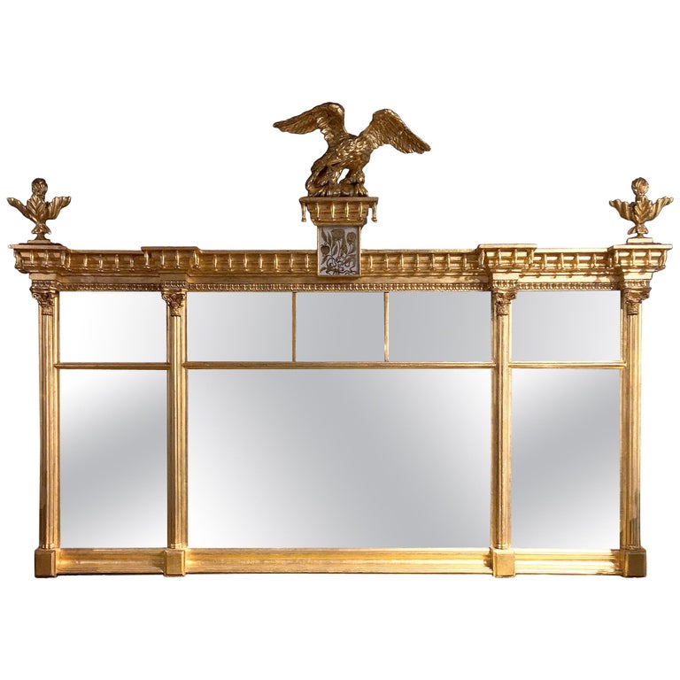 Early 19th Century American Federal Gilt Overmantel Mirror For Sale at ...