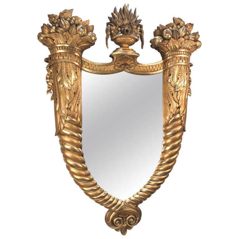 Early 19th Century American Federal Gilt Wood Mirror For Sale at 1stDibs