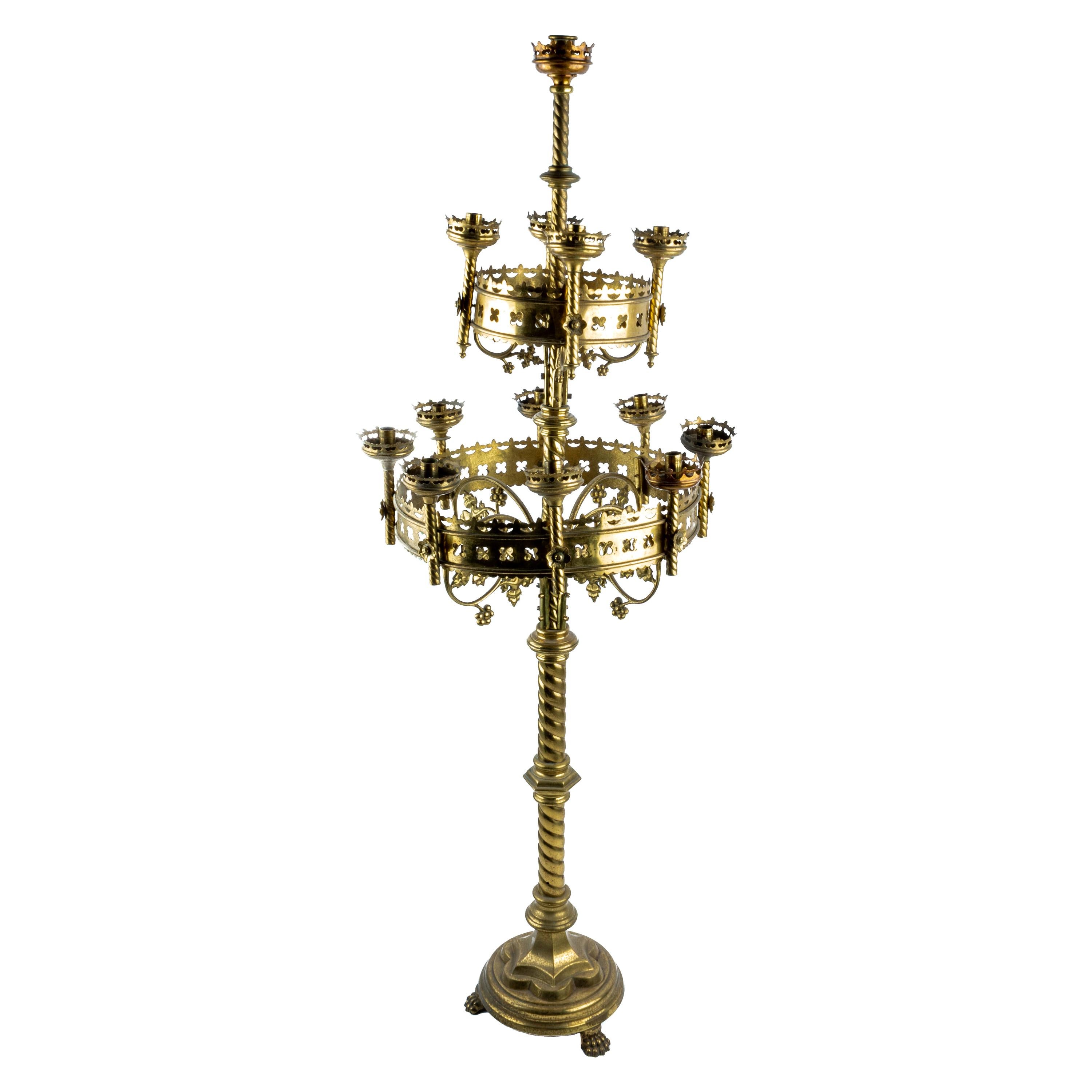 Early 19th Century Anglican Church Candelabra in Bronze at 1stDibs