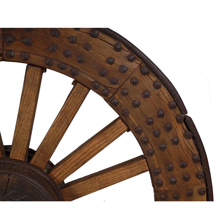 Early 19th Century Antique Chinese Large Country Wagon Wheel For Sale ...