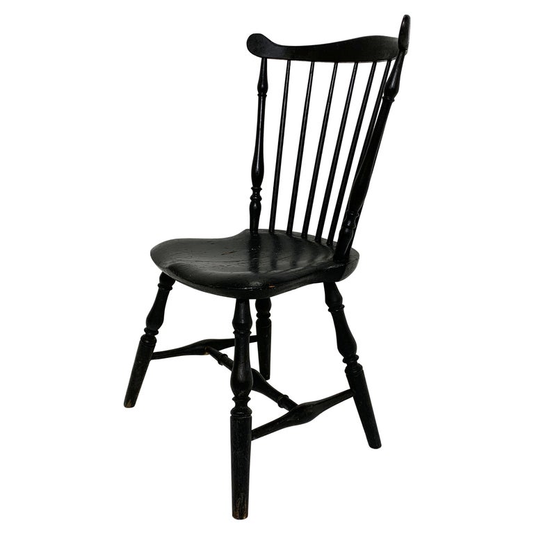 Early 19th Century Antique Comb-Back Windsor Chair Signed S. Hill at ...