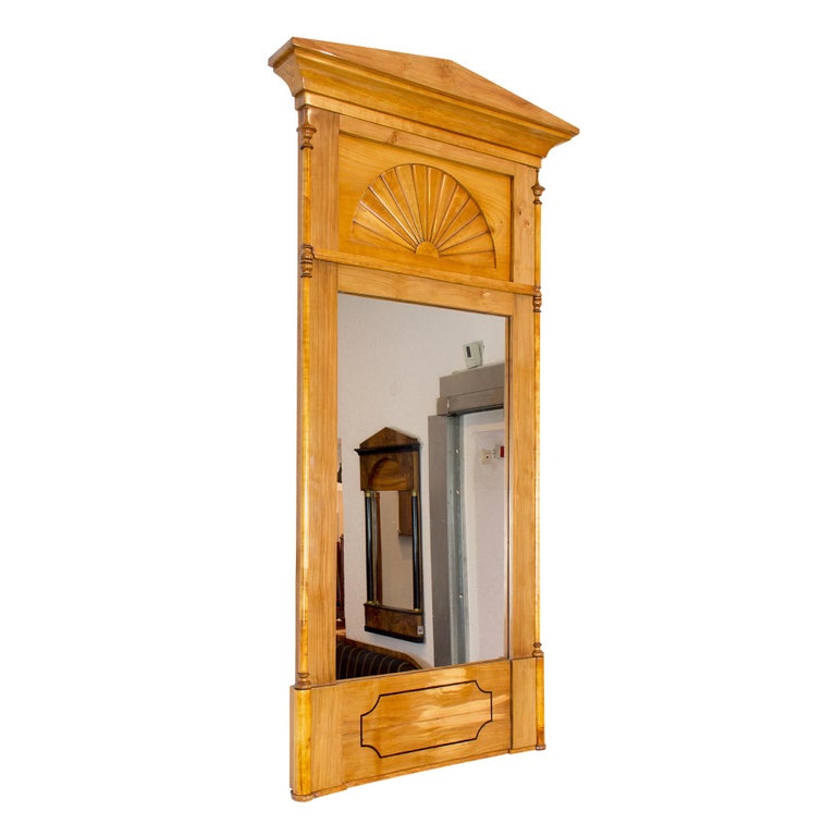 Early 19th Century, Biedermeier Pillar Mirror at 1stDibs