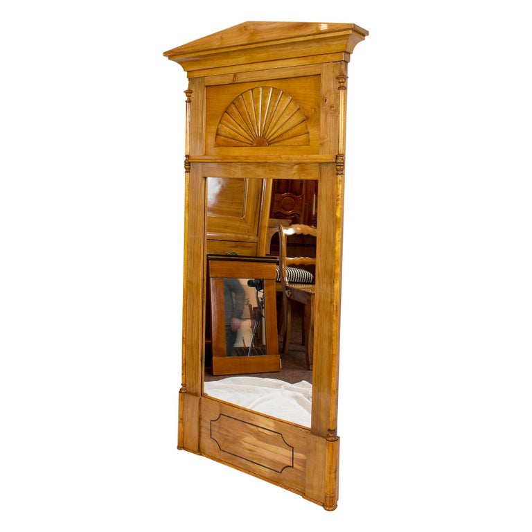 Early 19th Century, Biedermeier Pillar Mirror at 1stDibs