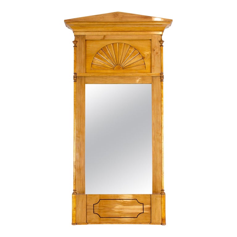 Early 19th Century, Biedermeier Pillar Mirror at 1stDibs