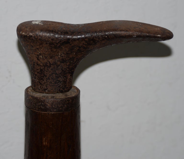 Early 19th Century Cast Iron and Walnut Cobblers Last / Boot Form at ...