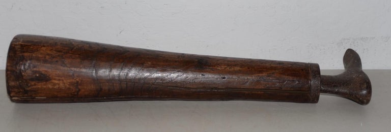 Early 19th Century Cast Iron and Walnut Cobblers Last / Boot Form at ...