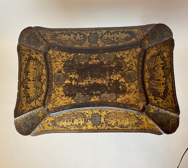Early 19th Century Chinese Export Lacquer and Gilt Work Table For Sale ...