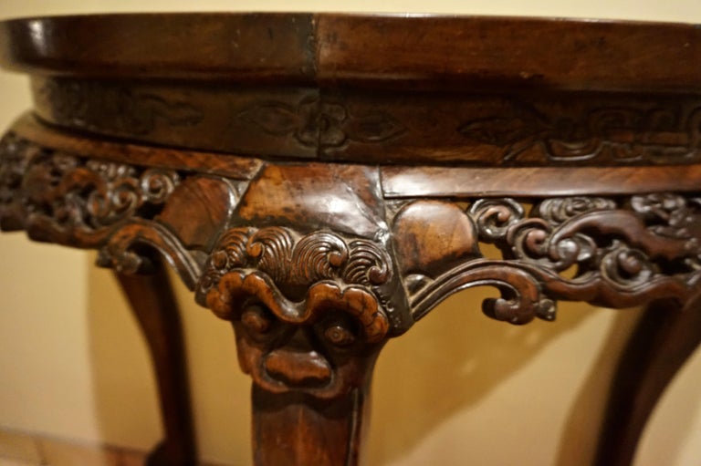 Early 19th Century Chinese Hand Carved Semilunar Half Moon Console ...
