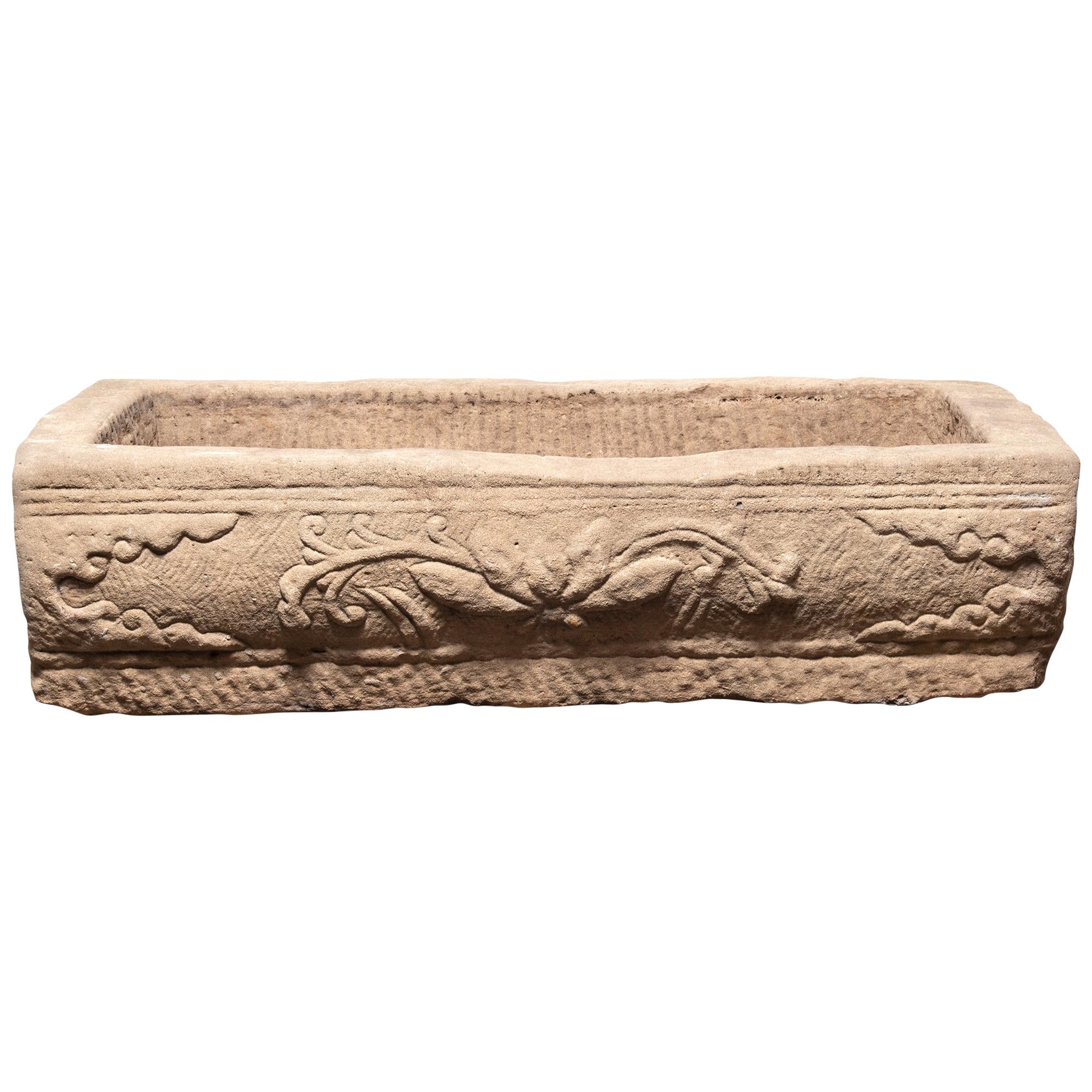 Antique Belgian Bluestone Horse Trough 19th Century For Sale at 1stDibs