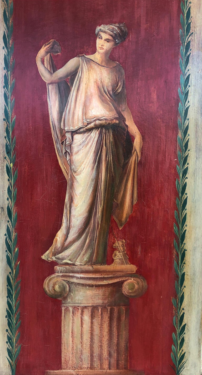 Early 19th Century Classical Motif Hand Painted Screen at 1stDibs