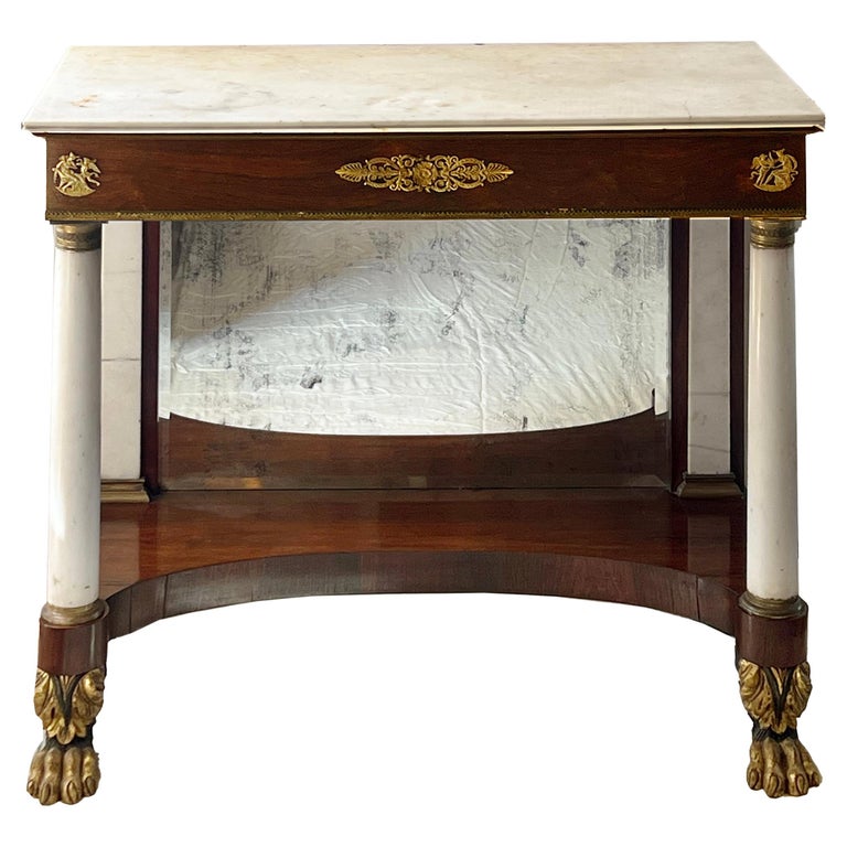 Early 19th Century Classical New York Pier Table For Sale at 1stDibs