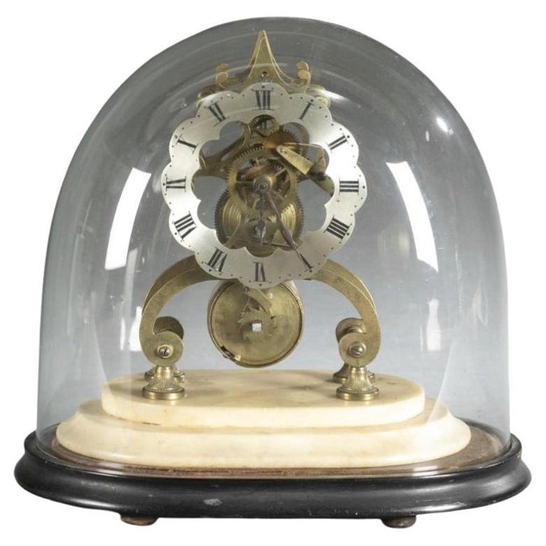 Horloge squelette continentale en laiton du début du XIXe siècle sur ...