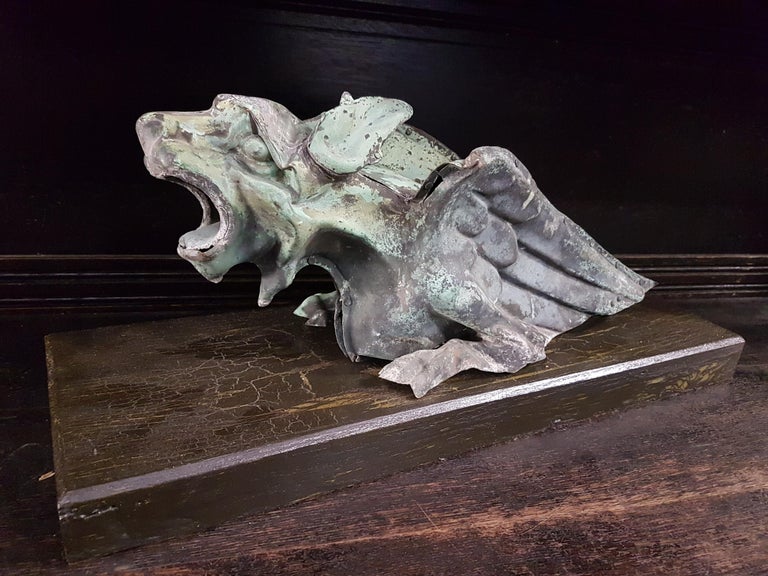 Early 19th Century Copper Gargoyle Rain Spout on Stand at 1stDibs ...