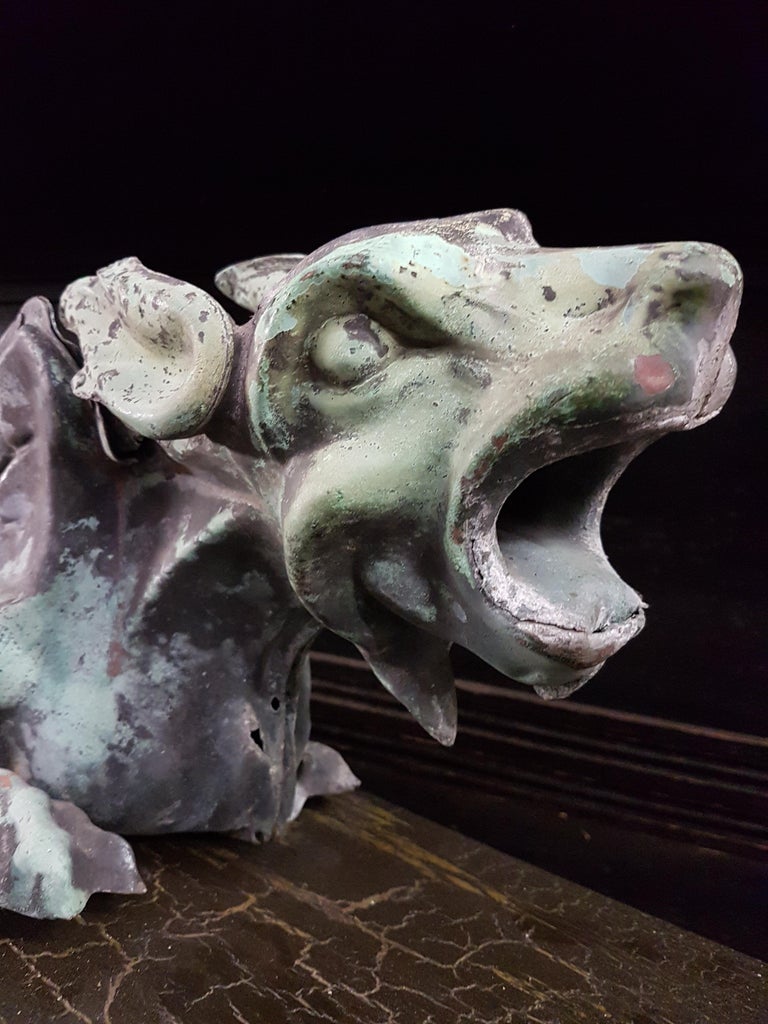 Early 19th Century Copper Gargoyle Rain Spout on Stand at 1stDibs ...