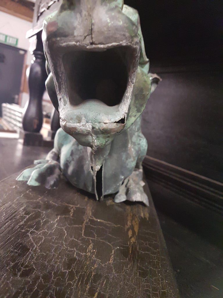 Early 19th Century Copper Gargoyle Rain Spout on Stand at 1stDibs ...