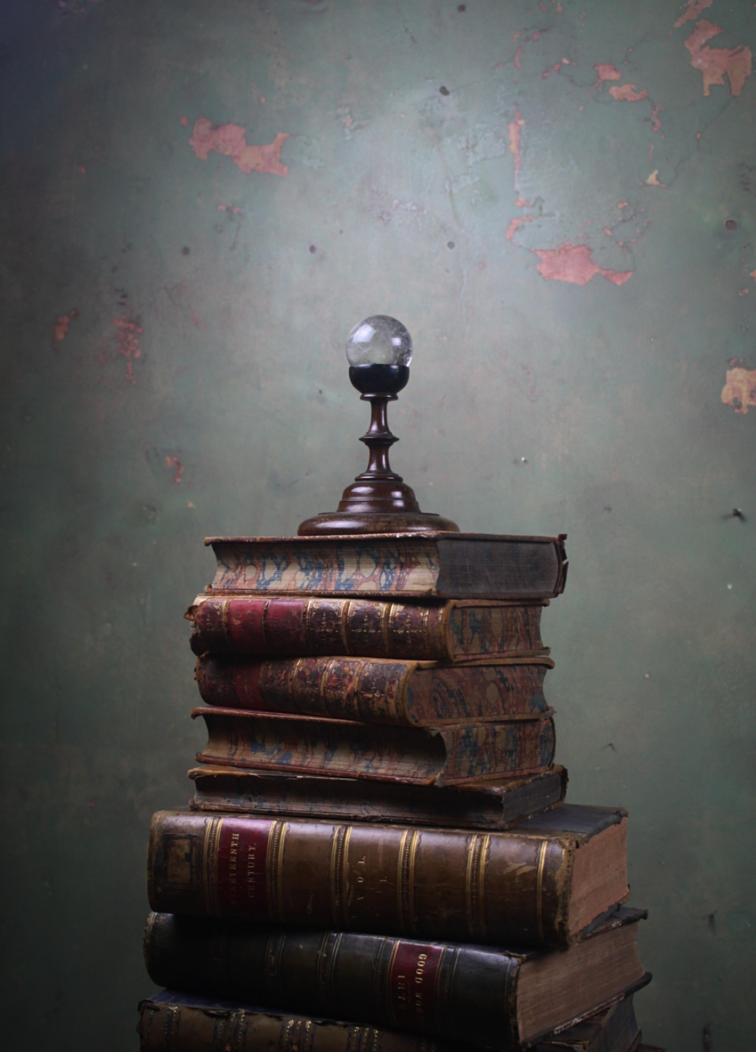 Early 19th Century Curiosity Quartz Specimen, Orbuculum on Fruit Wood ...