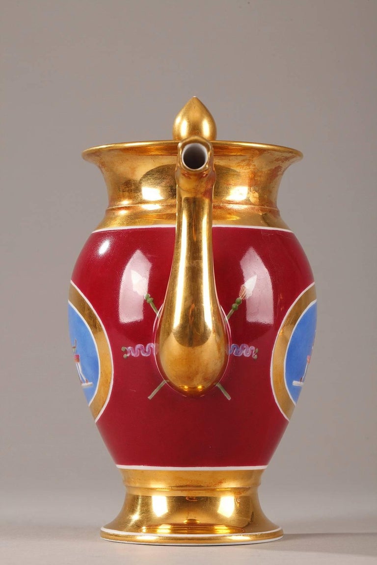 Early 19th Century Empire Porcelain Set Coffee Pot and Pitcher at 1stDibs