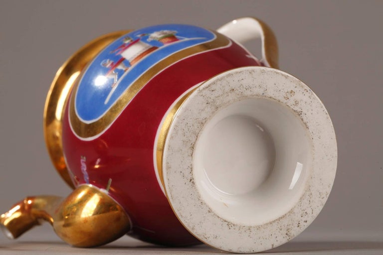 Early 19th Century Empire Porcelain Set Coffee Pot and Pitcher at 1stDibs