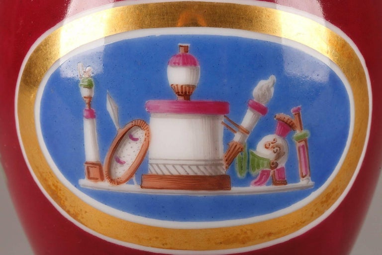 Early 19th Century Empire Porcelain Set Coffee Pot and Pitcher at 1stDibs