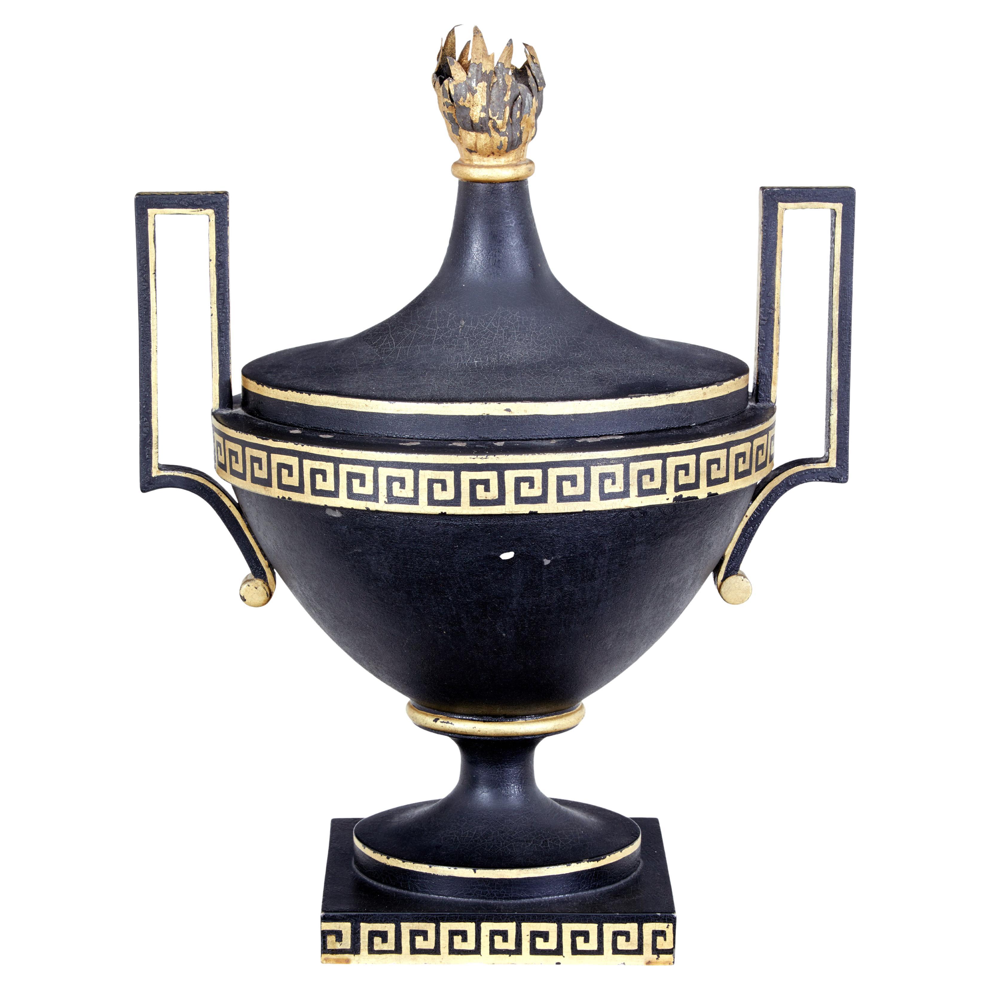 Mid-18th Century Very Rare Toleware Lidded Urn at 1stDibs