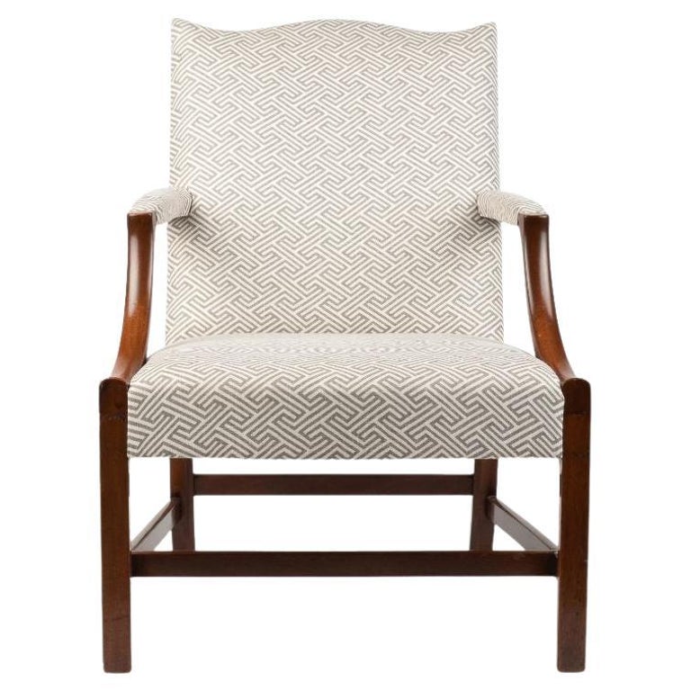 Early 19th Century English George Ill Style Upholstered Mahogany Arm ...