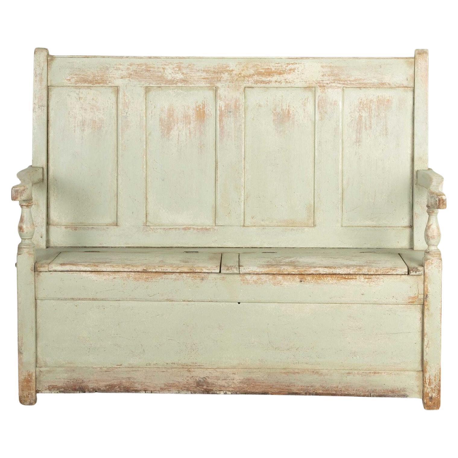 19th Century Pine Settle For Sale at 1stDibs