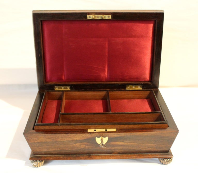 Early 19th Century English Regency Jewelry Box For Sale at 1stDibs