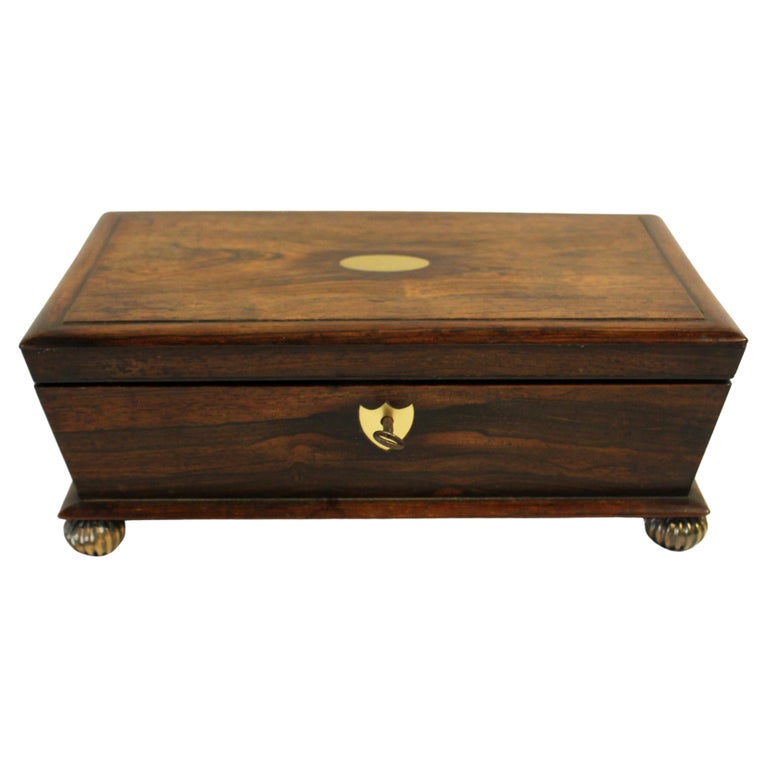 Early 19th Century English Regency Jewelry Box For Sale at 1stDibs